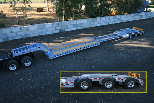 Cozad! Trailers - 50 Ton 3-Axle Stretch Deck Trailer with 3rd Flip Axle